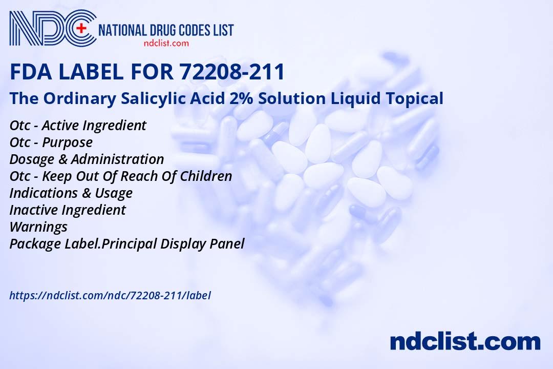 FDA Label for The Ordinary Salicylic Acid 2% Solution Liquid Topical ...