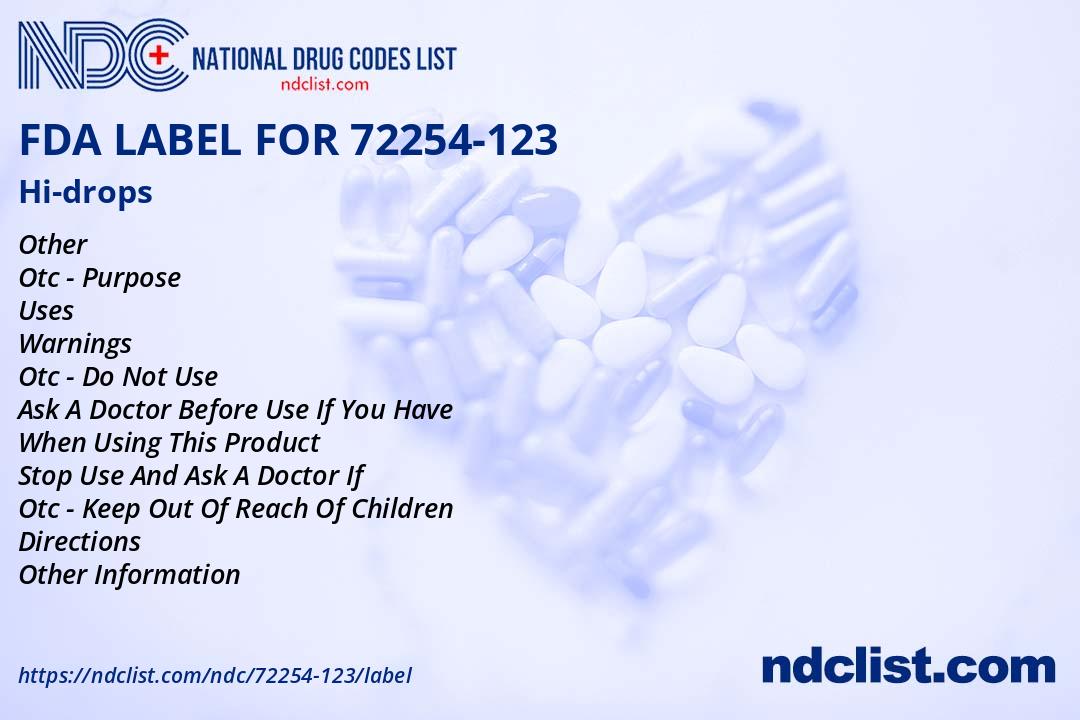 Hi-drops FDA Label - NDC 72254-123