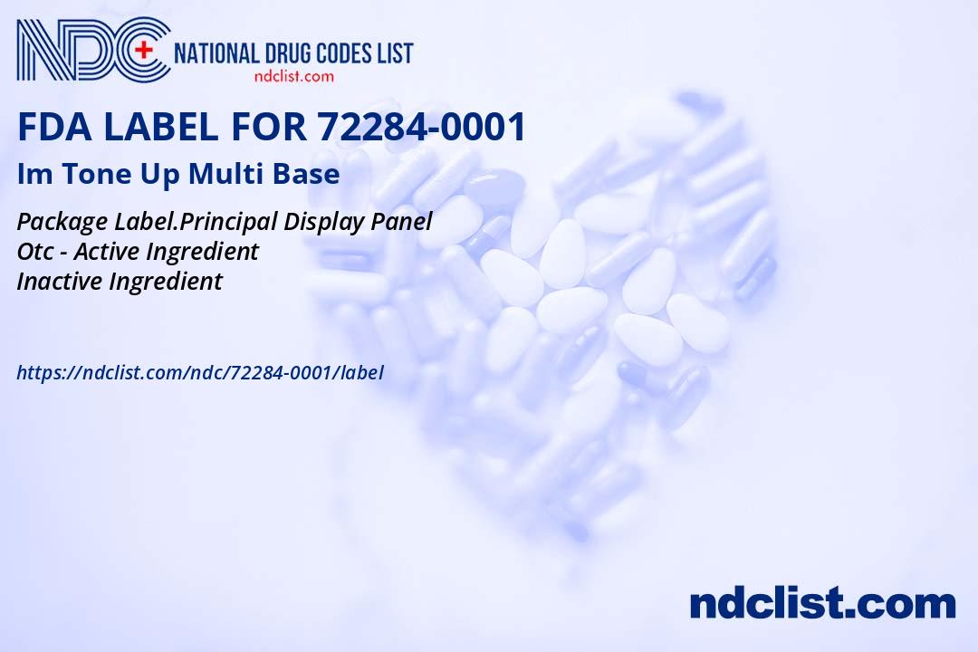 Im Tone Up Multi Base FDA Label - NDC 72284-0001