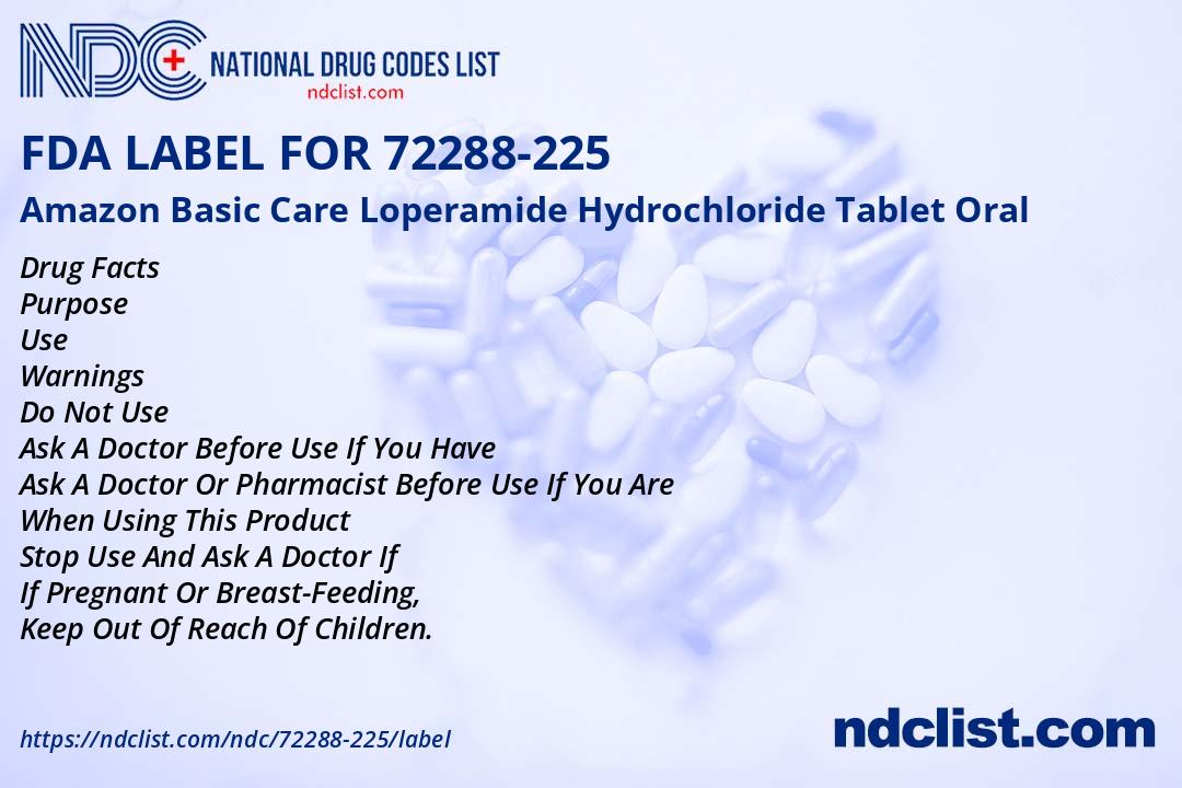 FDA Label for Amazon Basic Care Loperamide Hydrochloride Tablet Oral ...