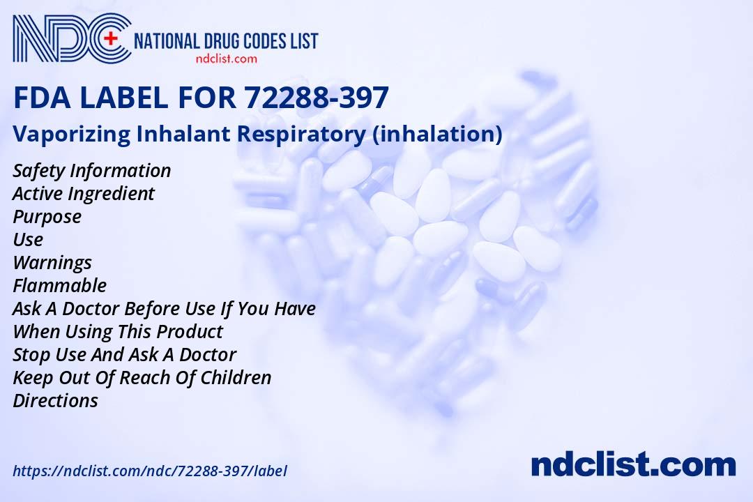 FDA Label for Vaporizing Inhalant Respiratory (inhalation ...