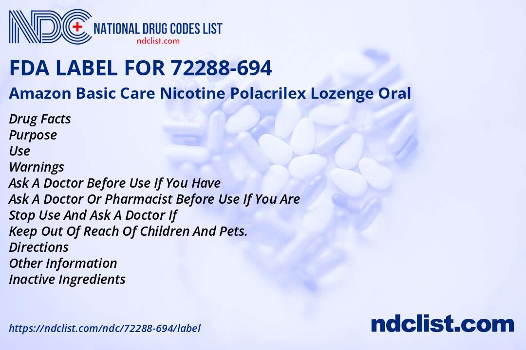 FDA Label for Amazon Basic Care Nicotine Polacrilex - Indications ...