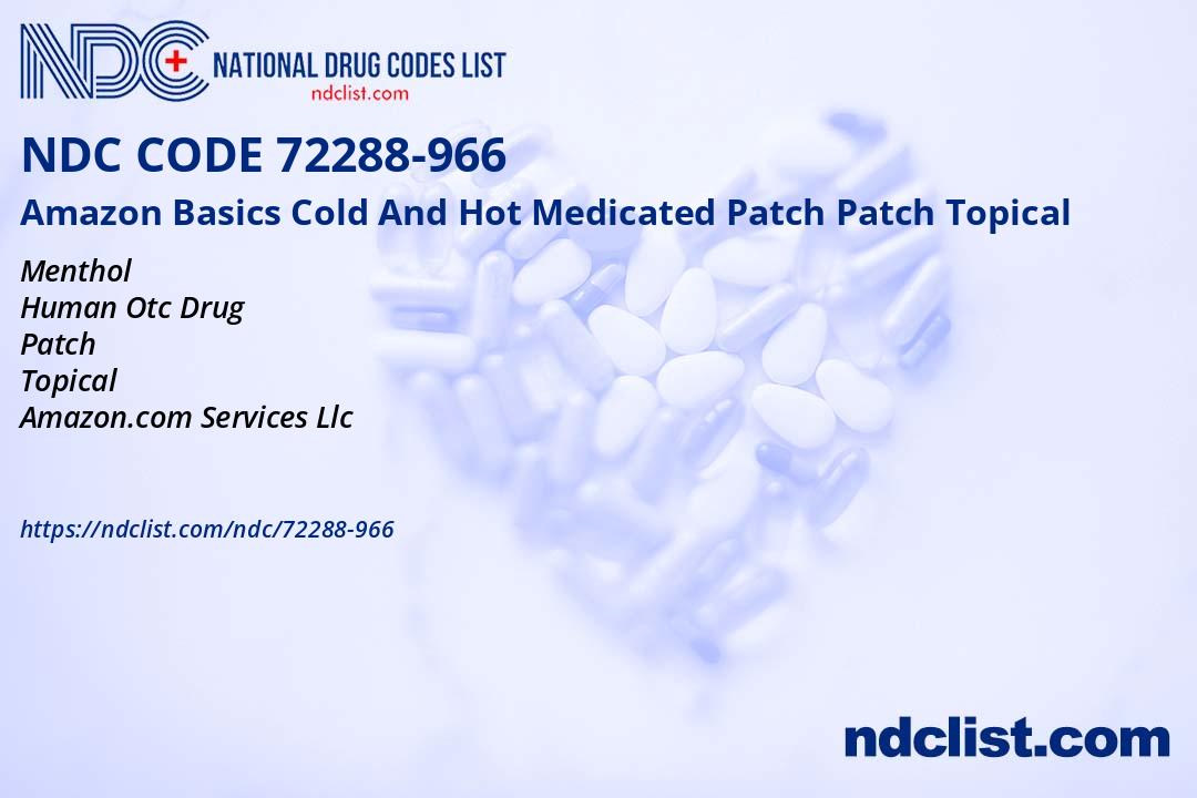 Amazon Basics Cold And Hot Medicated Patch- NDC72288-966
