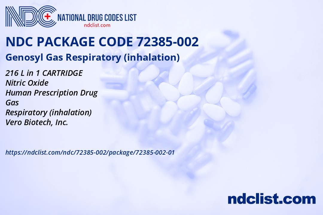 NDC Package 72385-002-01 Genosyl Gas Respiratory (inhalation)