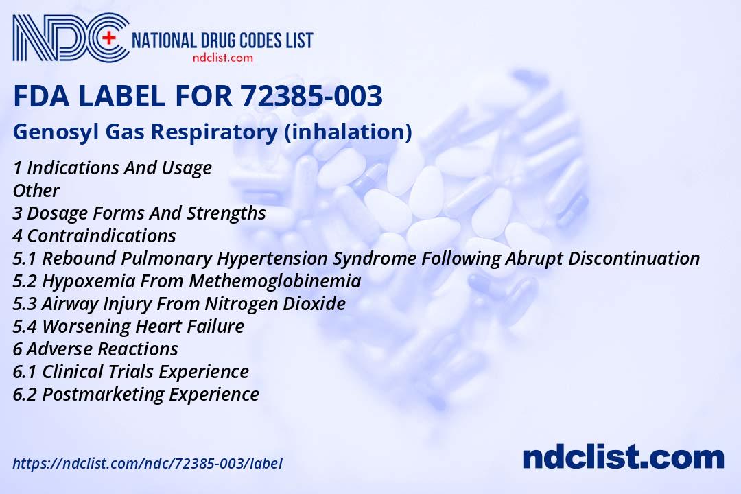 FDA Label for Genosyl Gas Respiratory (inhalation) - Indications, Usage ...