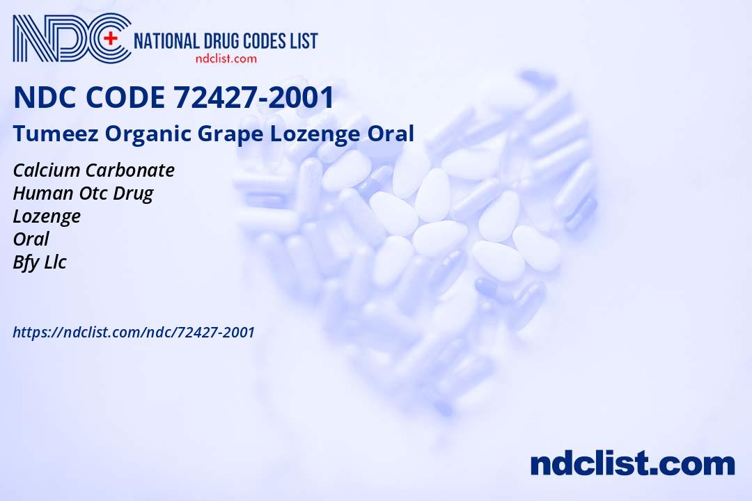 NDC 72427-2001 Tumeez Organic Grape Lozenge Oral
