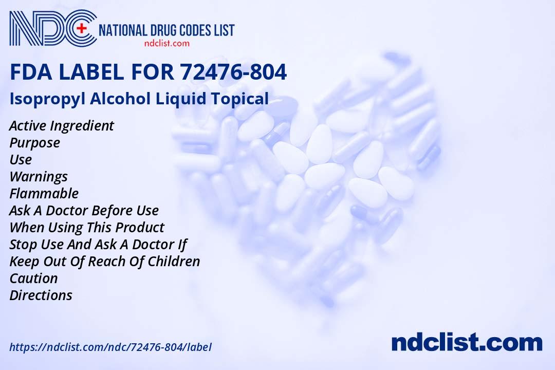 FDA Label for Isopropyl Alcohol Liquid Topical - Indications, Usage ...