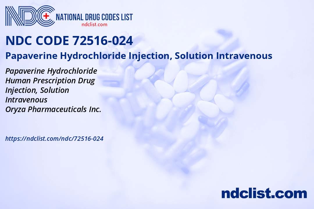 Papaverine Hydrochloride Injection, Solution NDC 72516-024