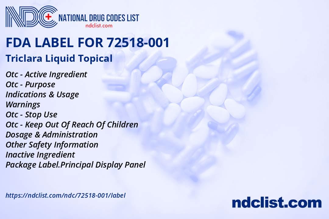 FDA Label for Triclara Liquid Topical - Indications, Usage & Precautions