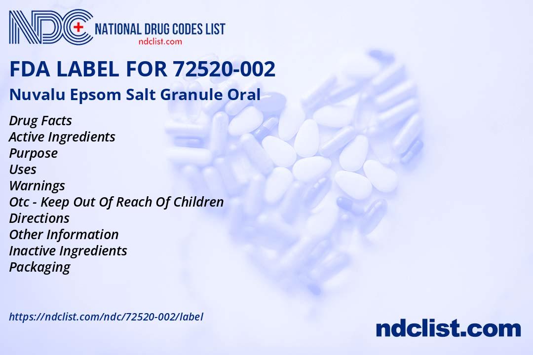 Nuvalu Epsom Salt Granule- FDA Label NDC72520-002