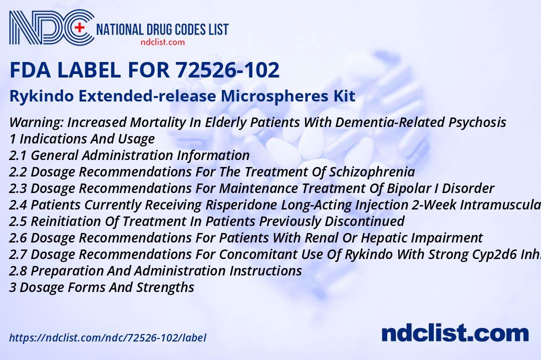 FDA Label for Rykindo Extended-release Microspheres Kit - Indications ...