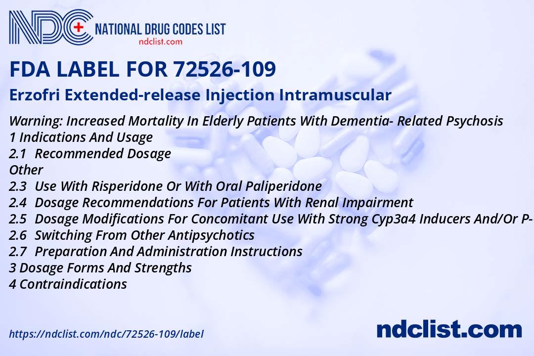 FDA Label for Erzofri Extended-release Injection Intramuscular ...