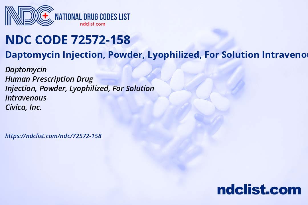Daptomycin- NDC72572-158