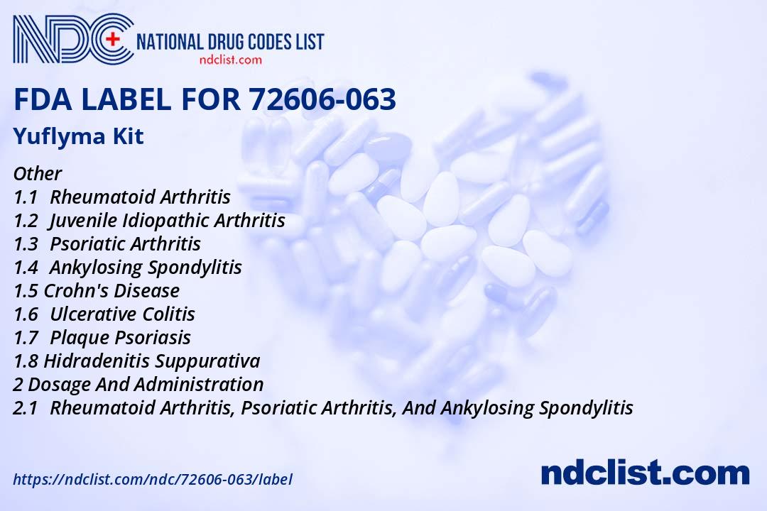 FDA Label for Yuflyma Kit - Indications, Usage & Precautions