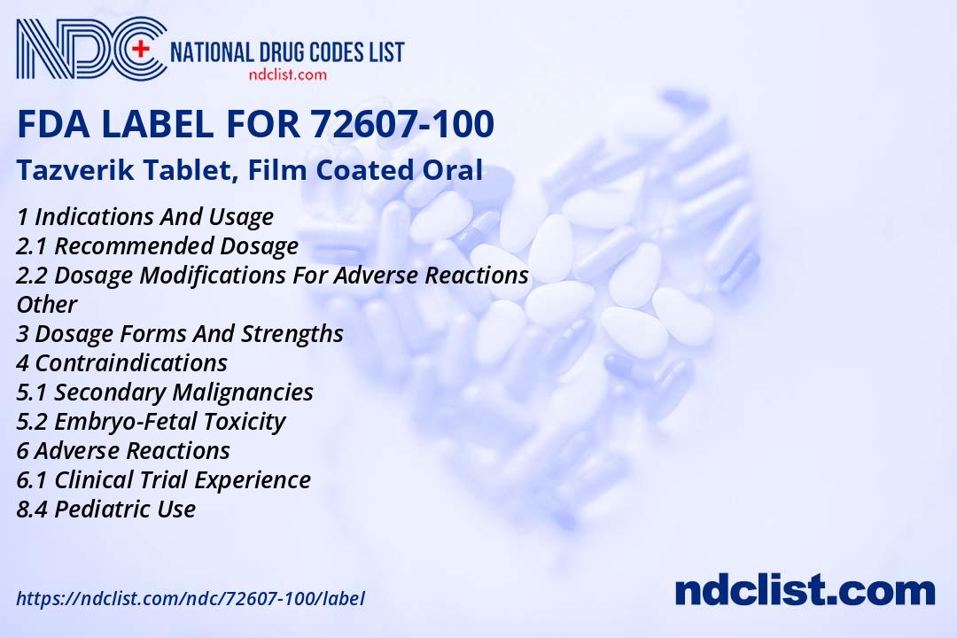 FDA Label for Tazverik Tablet, Film Coated Oral - Indications, Usage ...