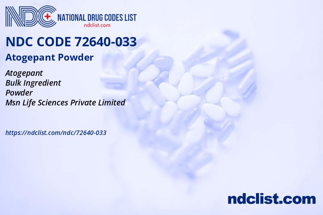 Atogepant Powder NDC 72640-033