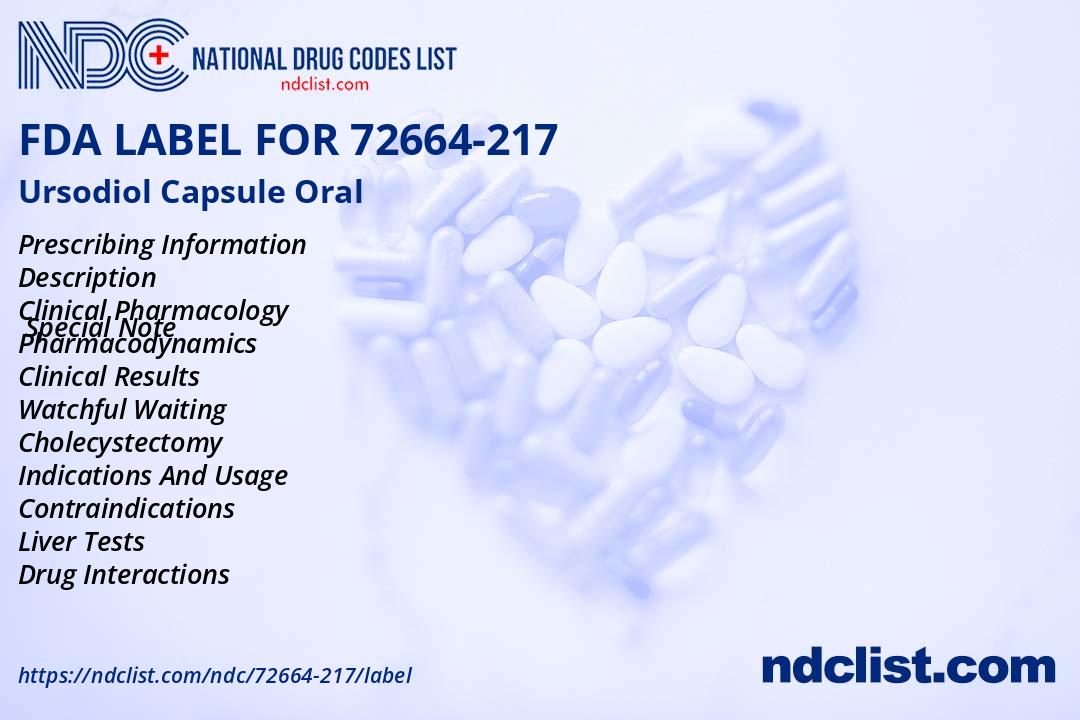 FDA Label for Ursodiol Capsule Oral - Indications, Usage & Precautions