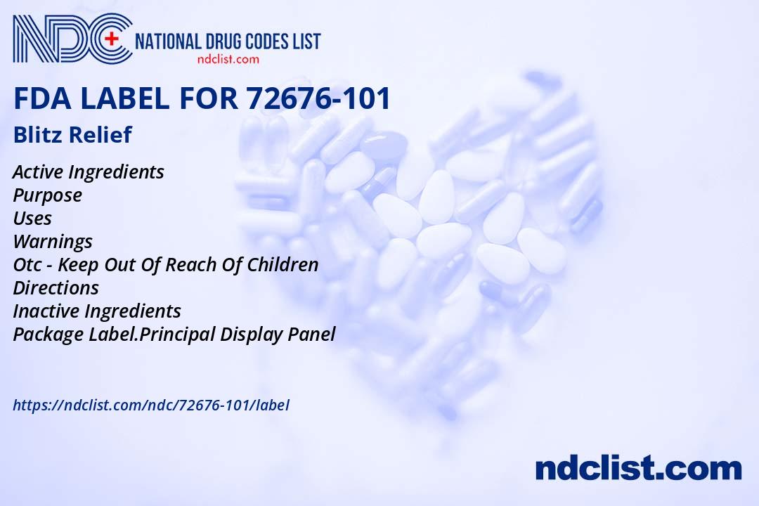 FDA Label for Blitz Relief - Indications, Usage & Precautions
