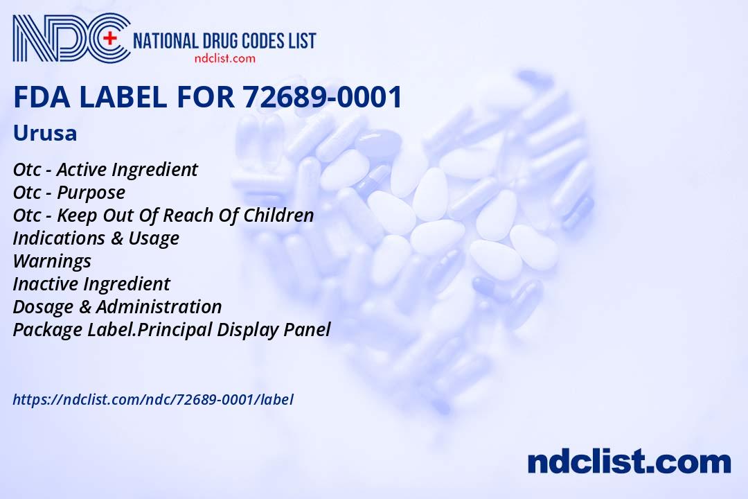 Urusa FDA Label - NDC 72689-0001