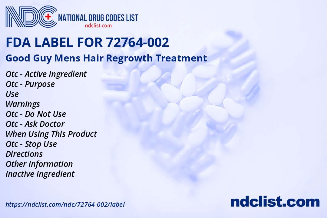 FDA Label for Good Guy Mens Hair Regrowth Treatment - Indications ...