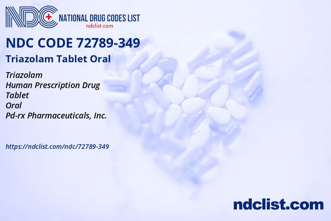 NDC 72789-349 Triazolam Tablet Oral