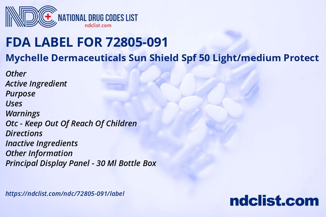 Mychelle Dermaceuticals Sun Shiel- FDA Label NDC72805-091