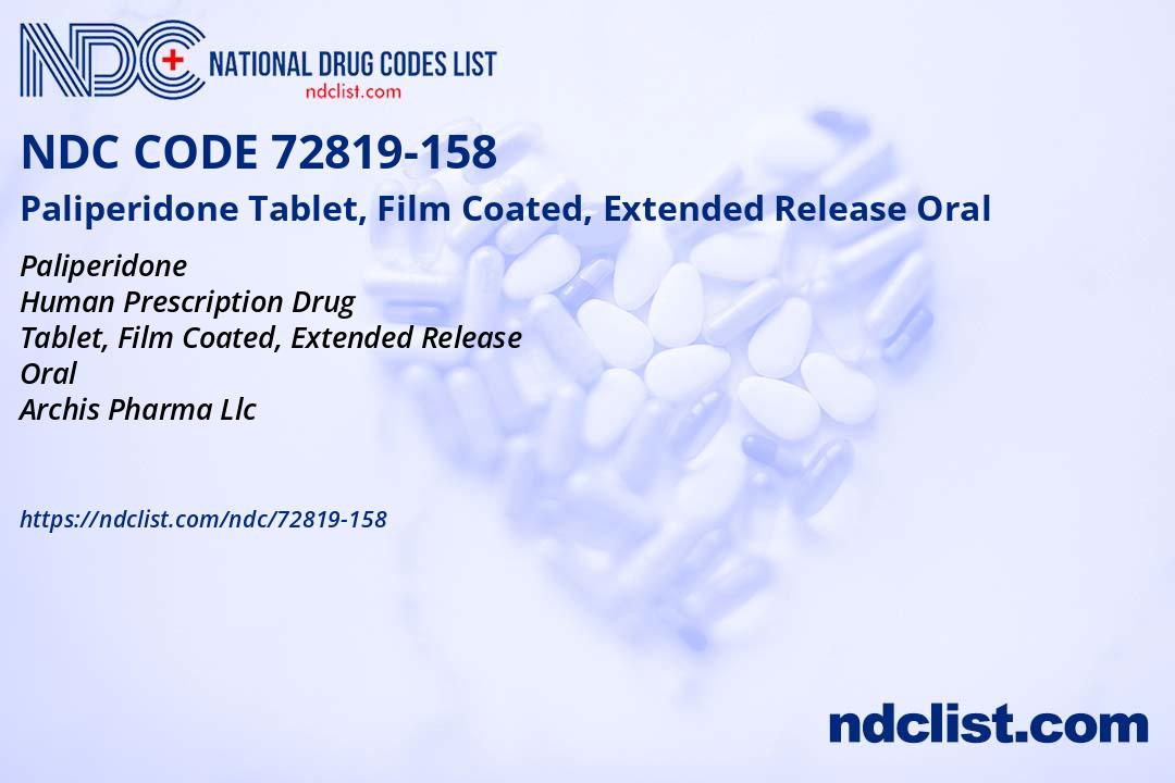 Paliperidone NDC 72819-158