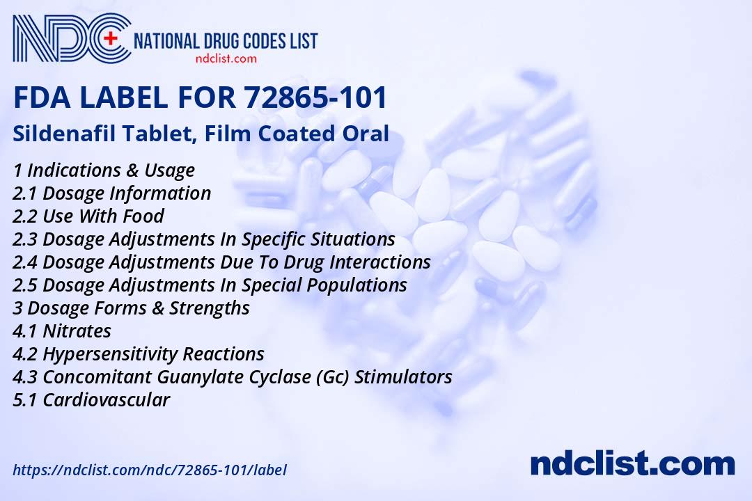 FDA Label for Sildenafil Tablet, Film Coated Oral - Indications, Usage ...