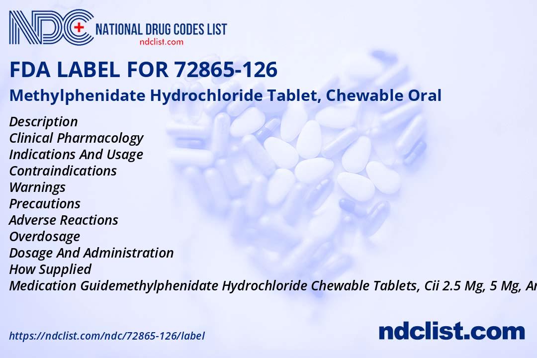 FDA Label for Methylphenidate Hydrochloride Tablet, Chewable Oral ...