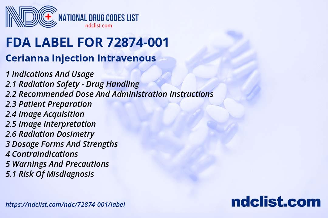 FDA Label for Cerianna Injection Intravenous - Indications, Usage ...
