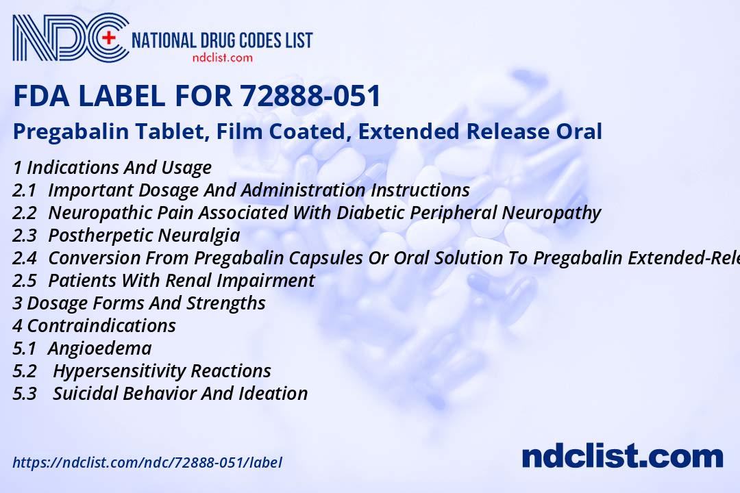 FDA Label for Pregabalin Tablet, Film Coated, Extended Release Oral ...