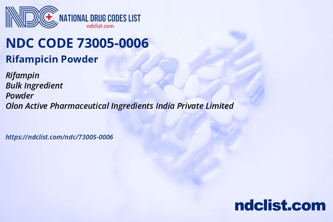 NDC 73005-0006 Rifampicin Powder