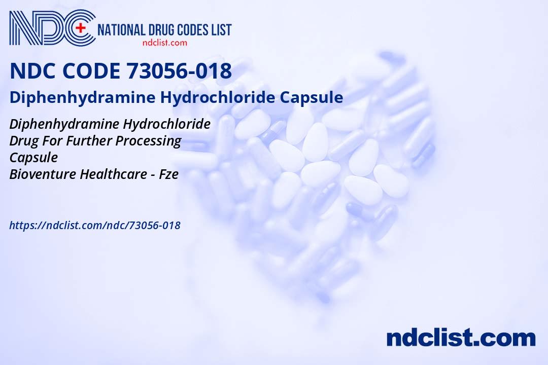 NDC 73056-018 Diphenhydramine Hydrochloride Capsule