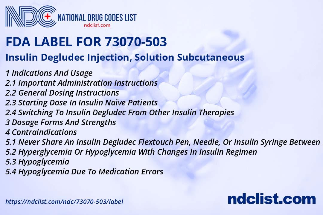 FDA Label for Insulin Degludec Injection, Solution Subcutaneous ...