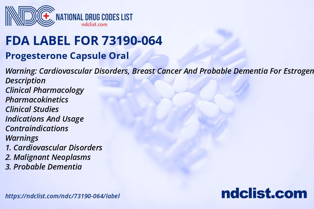 Progesterone Capsule- FDA Label NDC73190-064