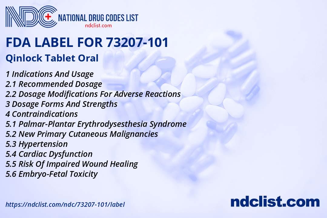FDA Label for Qinlock Tablet Oral - Indications, Usage & Precautions