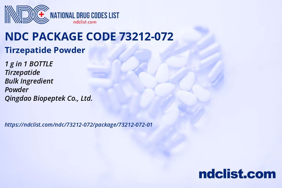 NDC Package 73212-072-01 Tirzepatide Powder
