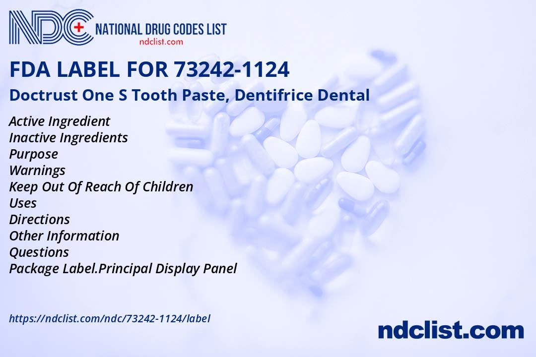 Doctrust One S Tooth- FDA Label NDC73242-1124