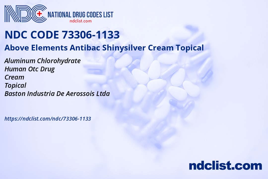 NDC 73306-1133 Above Elements Antibac Shinysilver Cream Topical