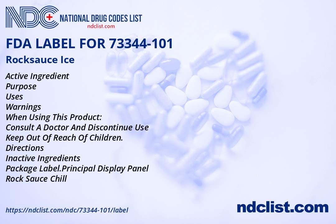 Rocksauce Ice- FDA Label NDC73344-101