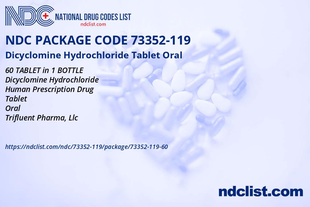 Dicyclomine Hydrochloride Tablet- NDC73352-119-60