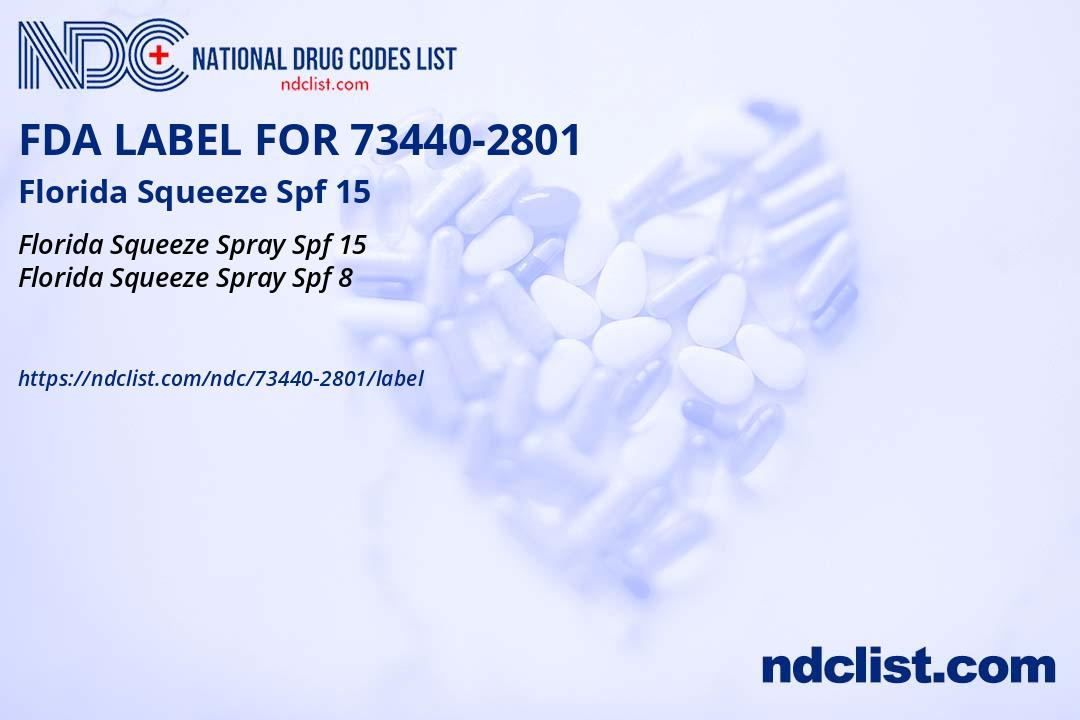 Florida Squeeze Spf 15- FDA Label NDC73440-2801