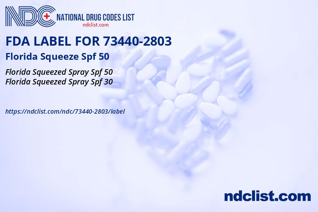 Florida Squeeze Spf 50 FDA Label - NDC 73440-2803