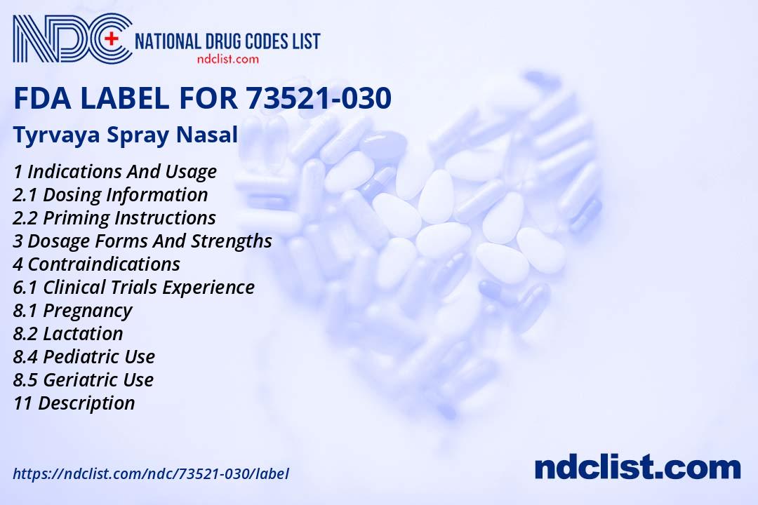 FDA Label for Tyrvaya Spray Nasal - Indications, Usage & Precautions