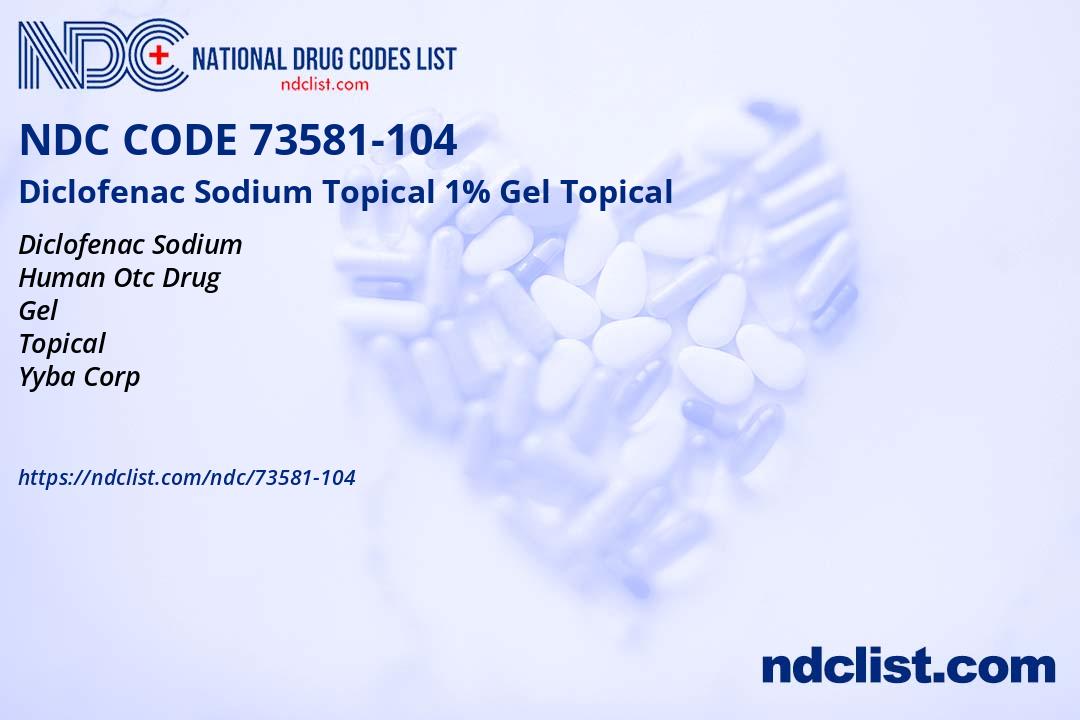 NDC 73581-104 Diclofenac Sodium Topical 1% Gel Topical