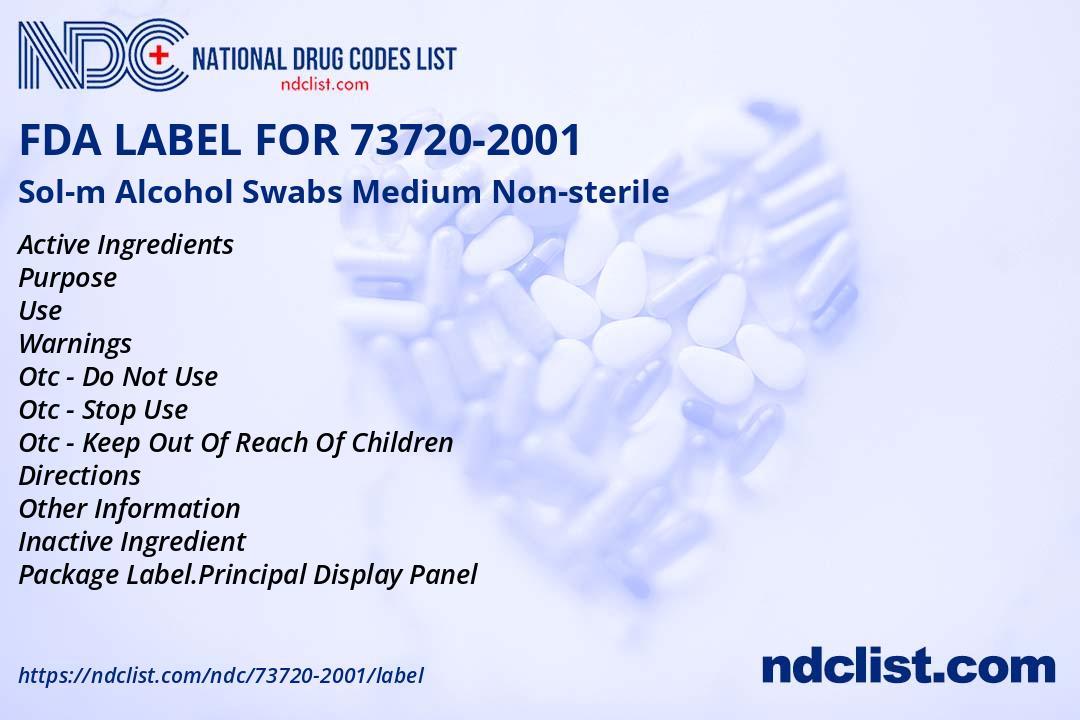 FDA Label for Sol-m Alcohol Swabs Medium Non-sterile - Indications ...