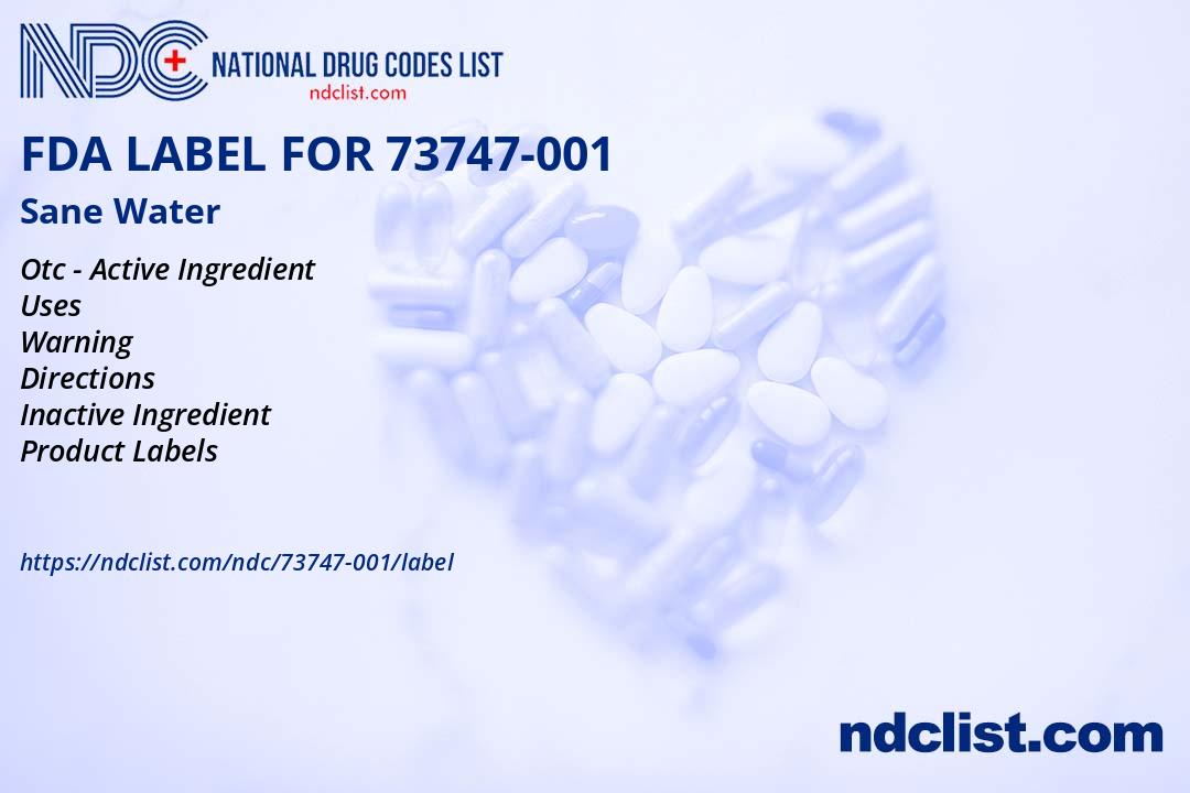Sane Water- FDA Label NDC73747-001