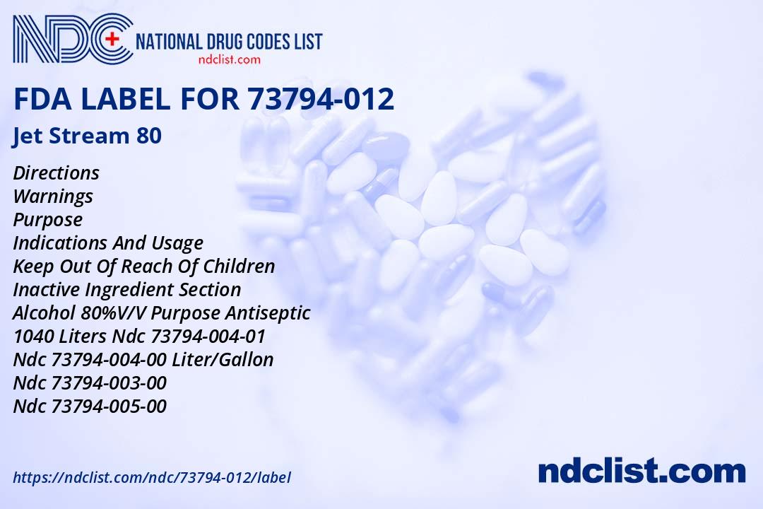 Jet Stream 80- FDA Label NDC73794-012