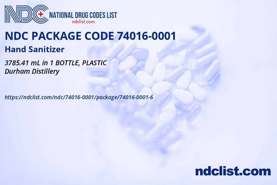 NDC Package 74016-0001-6 Hand Sanitizer