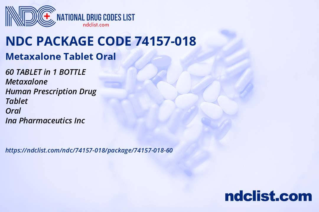 Metaxalone Tablet- NDC74157-018-60